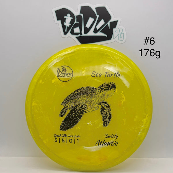 **NEW Ocean Discs Swirly Atlantic Sea Turtle Midrange – Daddy Disc Golf